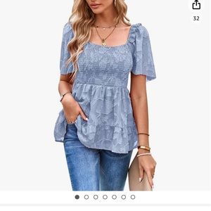 Tops | Amazon Peplum Blouse | Poshmark